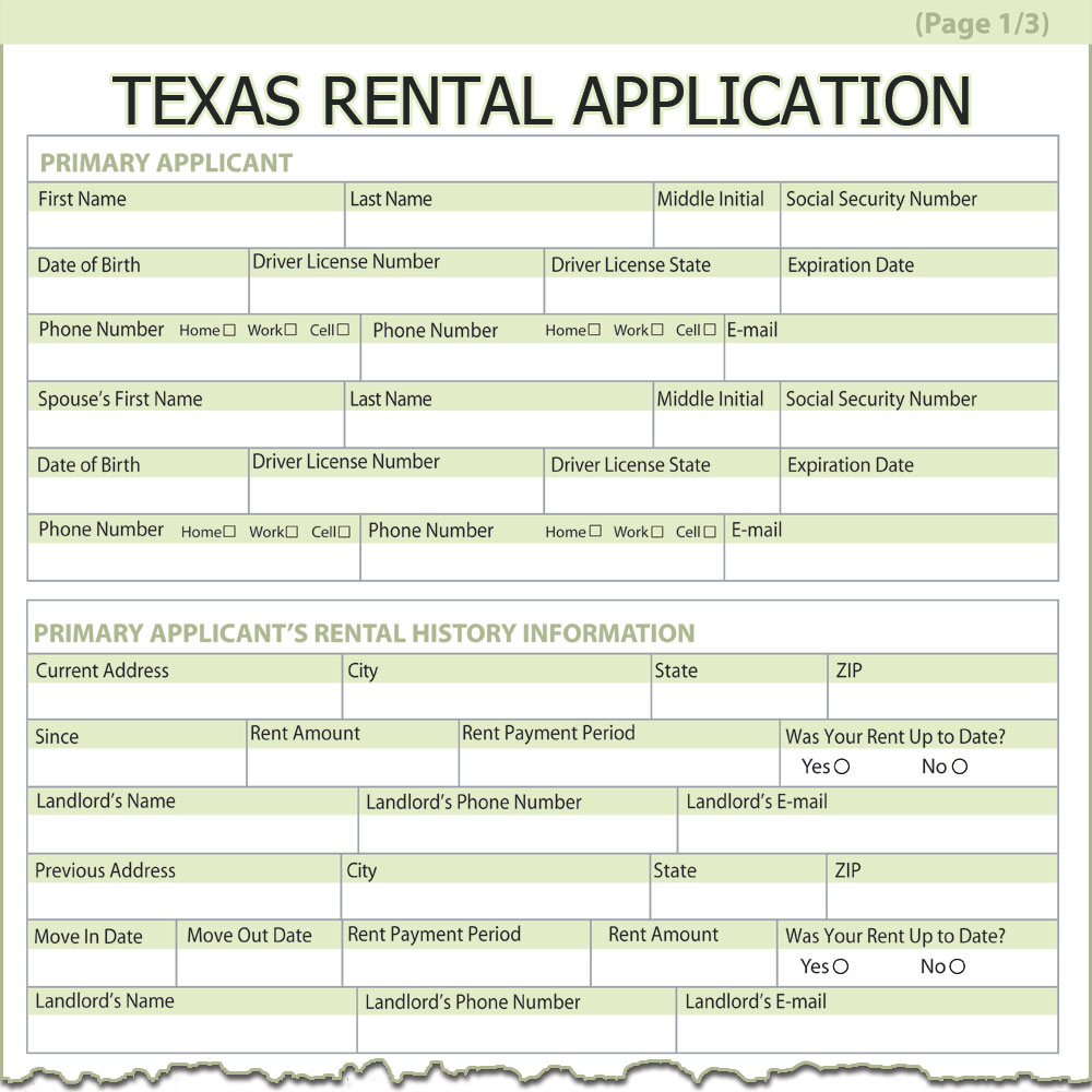 Texas Rental Application